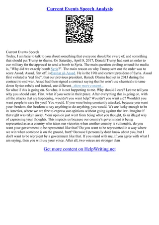 Current Event Essay Template