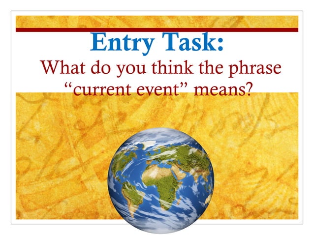 Current events introduction | PPT