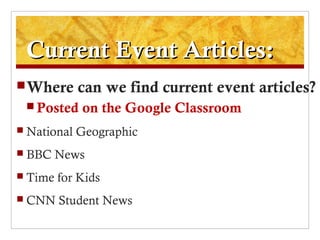 Current events introduction | PPT
