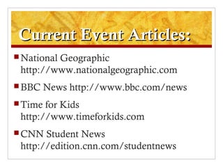 Current events introduction | PPT