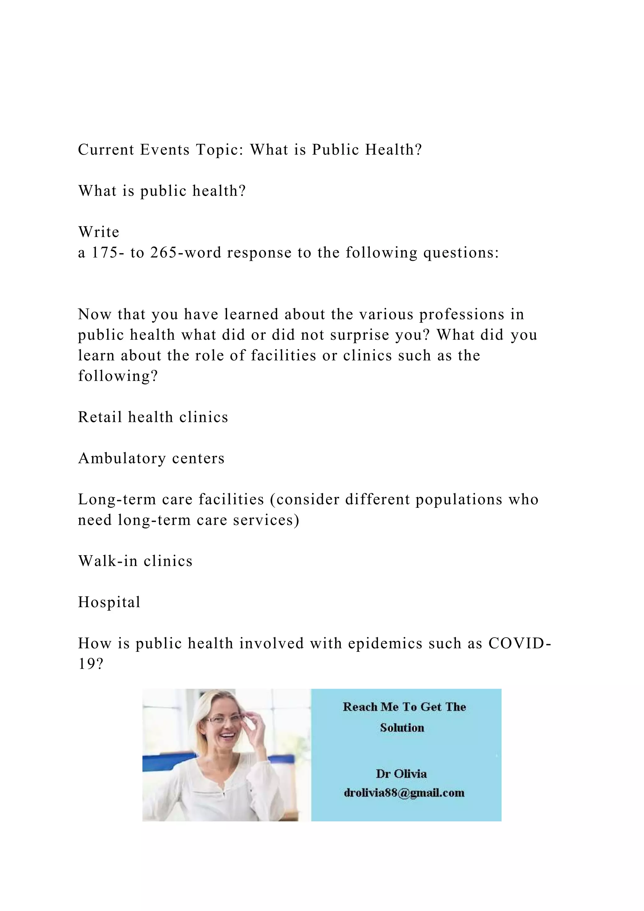 Current Events Topic What is Public HealthWhat is public h.docx