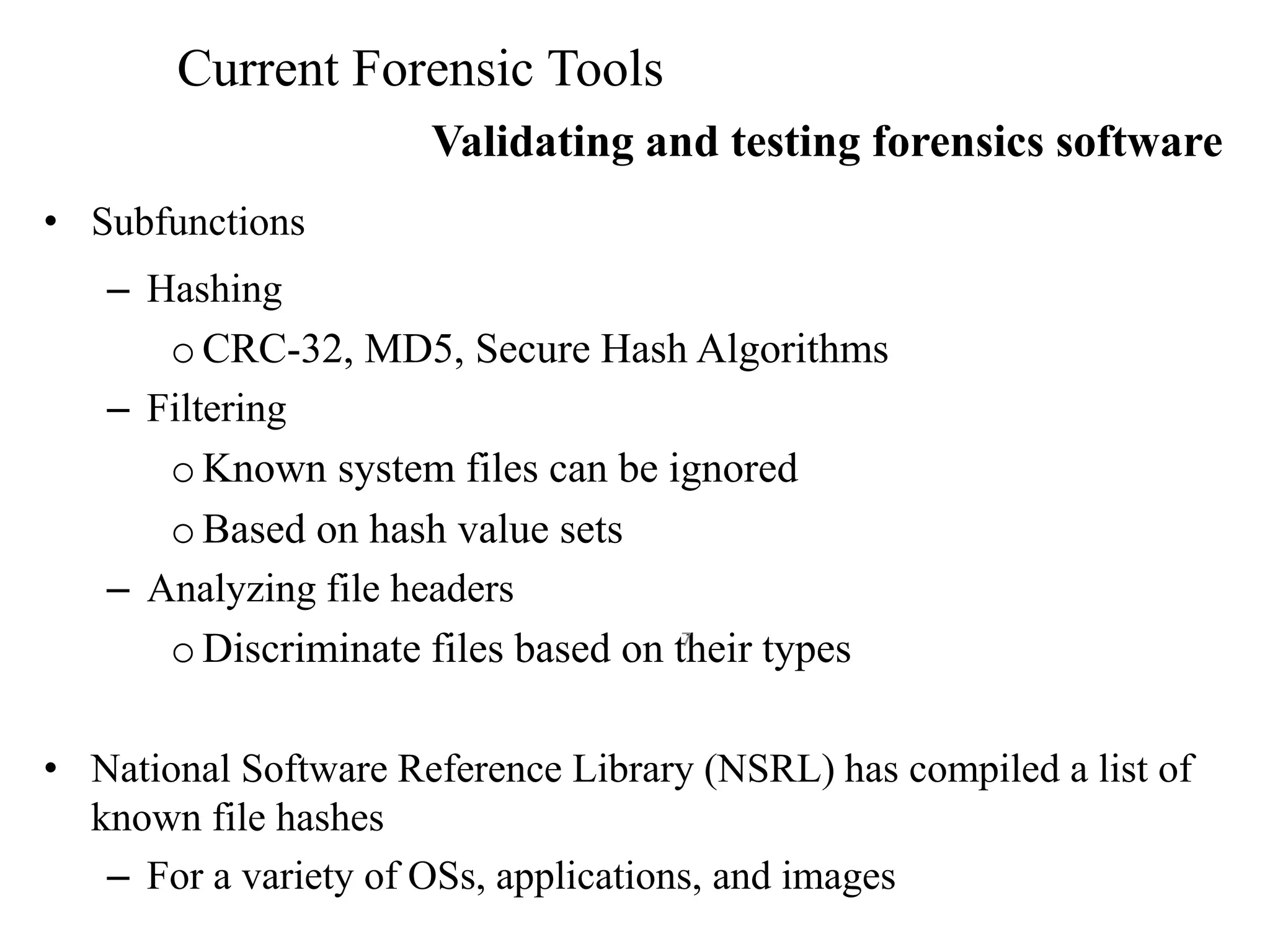 Current Forensic Tools Ppt