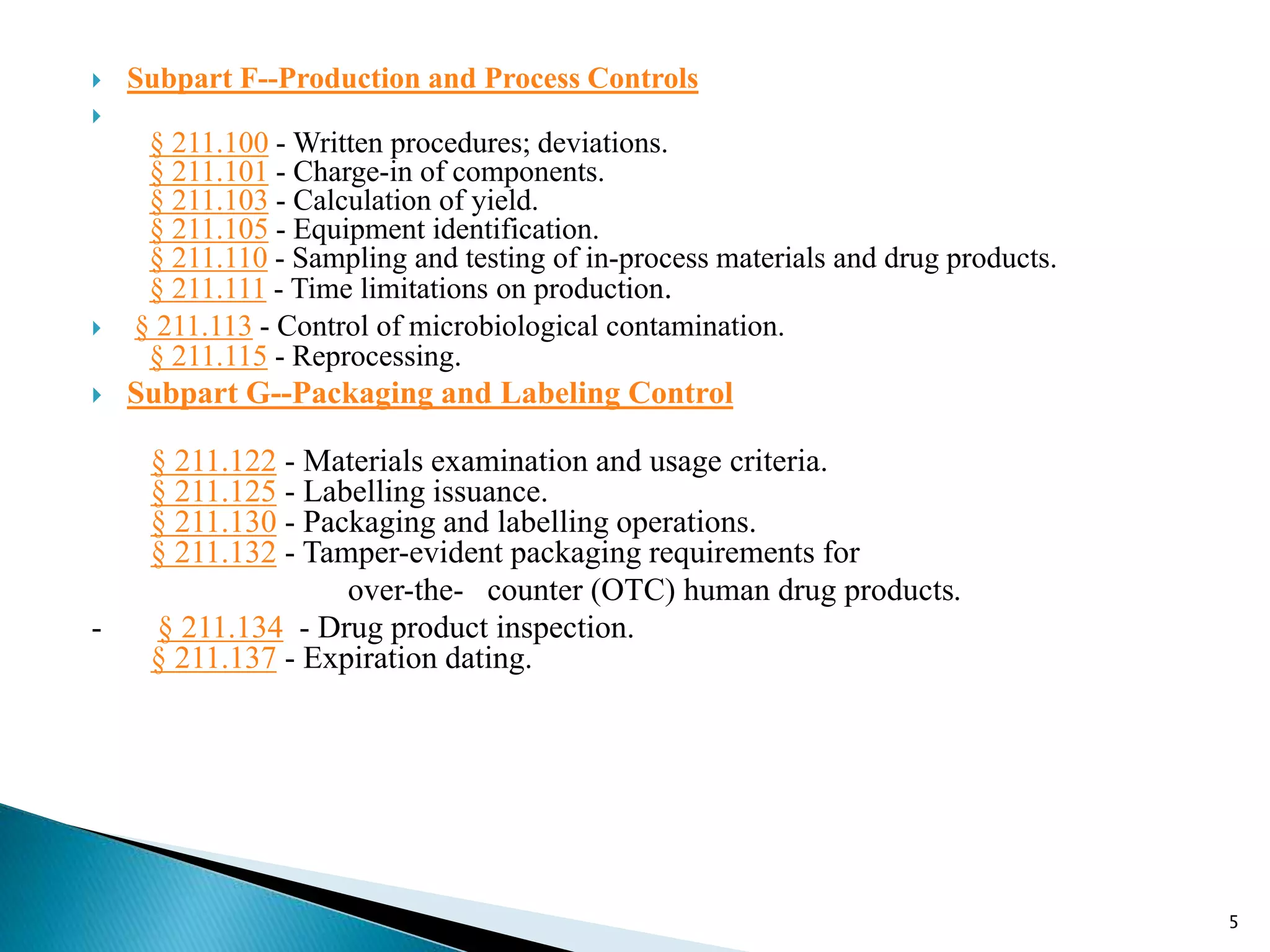 Current good manufacturing practice | PPTX