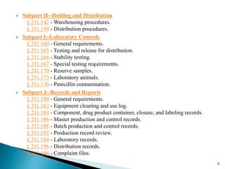 Current good manufacturing practice | PPTX