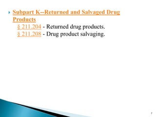 Current good manufacturing practice | PPTX
