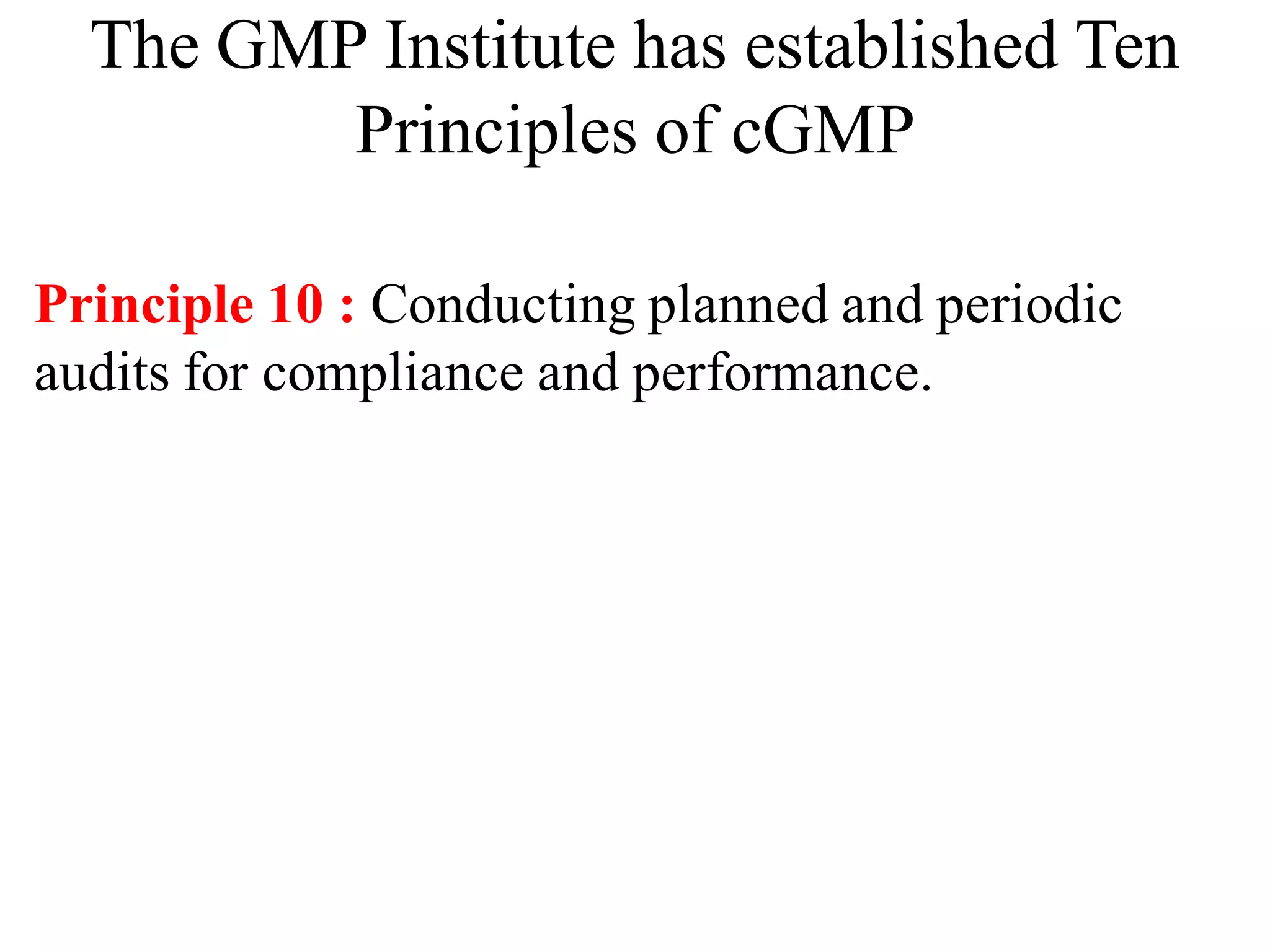 Current good manufacturing practices and current good compounding | PDF