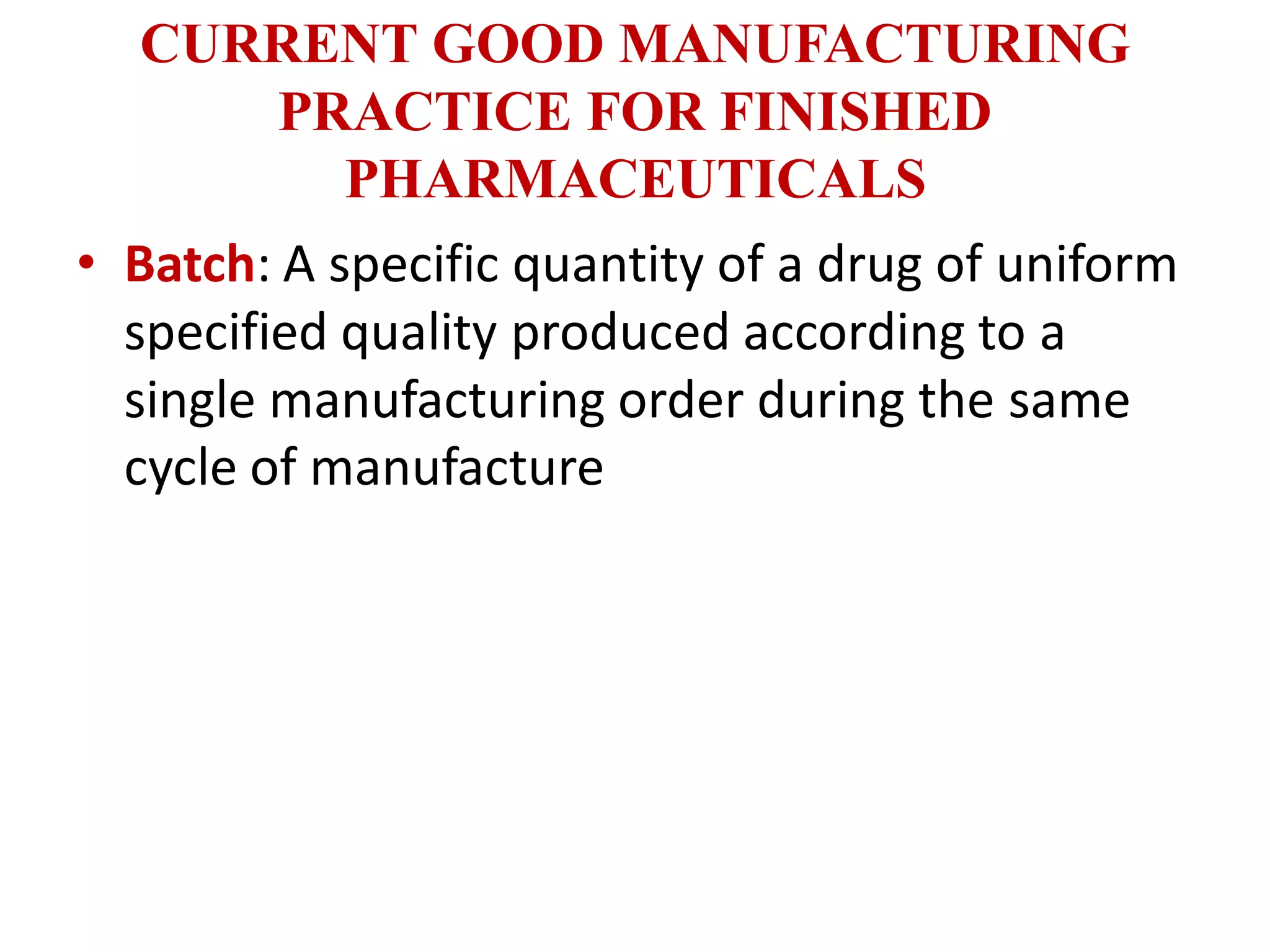 Current good manufacturing practices and current good compounding | PDF
