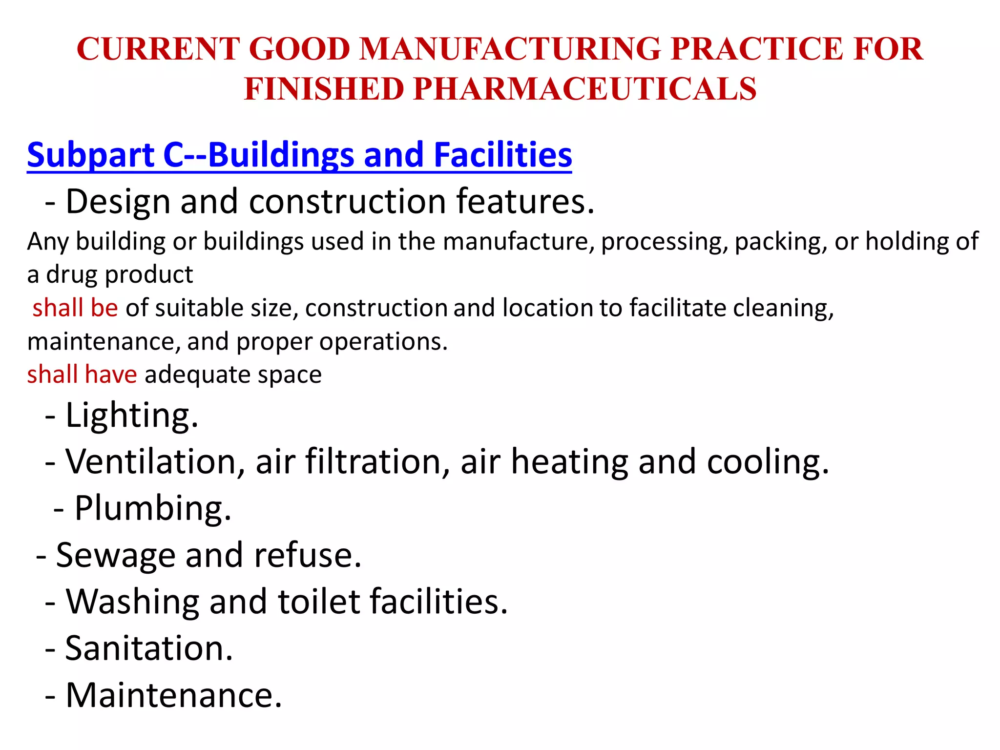 Current good manufacturing practices and current good compounding | PDF