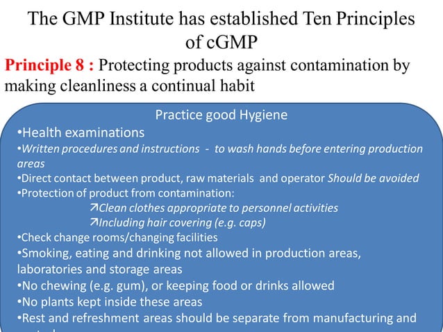 Current good manufacturing practices and current good compounding | PDF ...