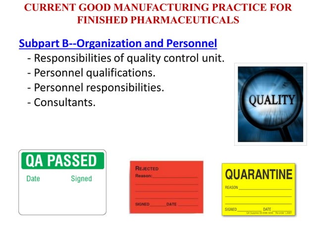 Current good manufacturing practices and current good compounding | PDF ...