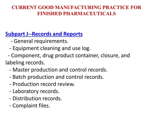 Current good manufacturing practices and current good compounding | PDF ...