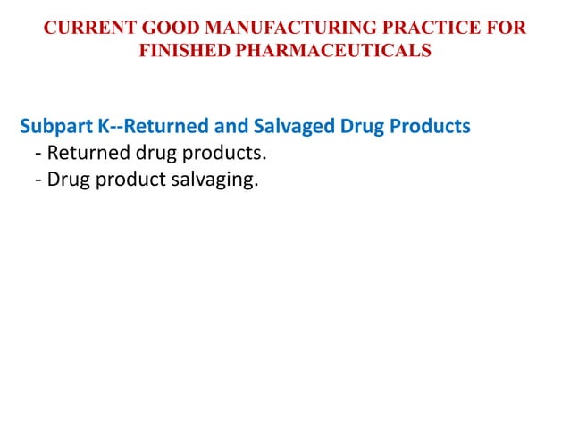 Current good manufacturing practices and current good compounding | PDF ...
