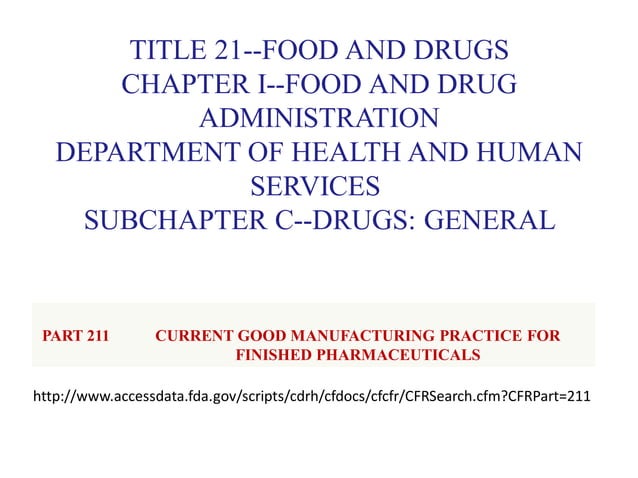 Current good manufacturing practices and current good compounding | PDF ...