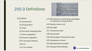 Current Good Manufacturing Practices (cGMP) & Compliance Key Global ...