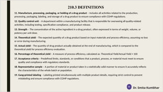 Current Good Manufacturing Practices (cGMP) & Compliance Key Global ...