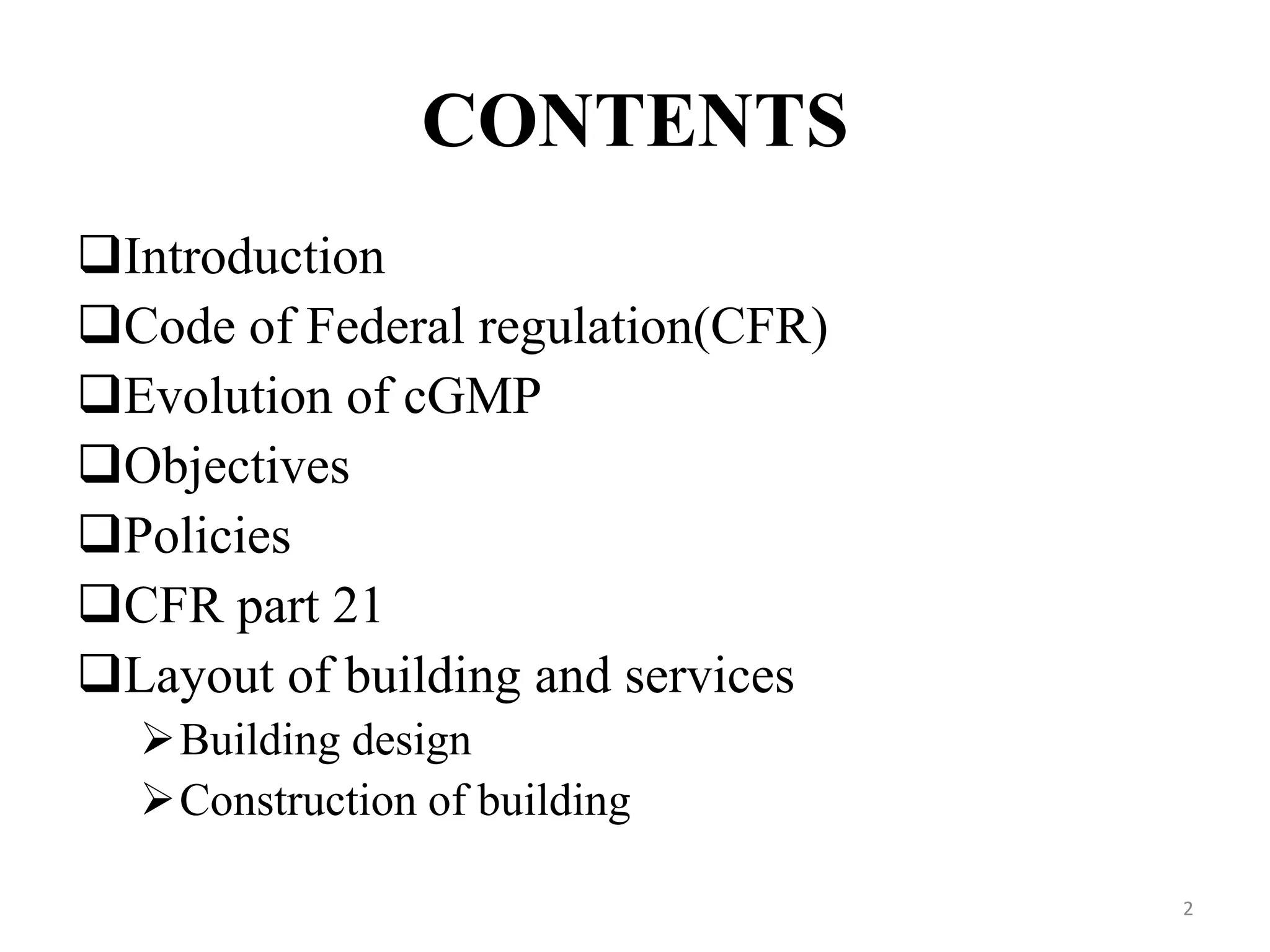 Current good manufacturing practices(cGMP) | PPTX