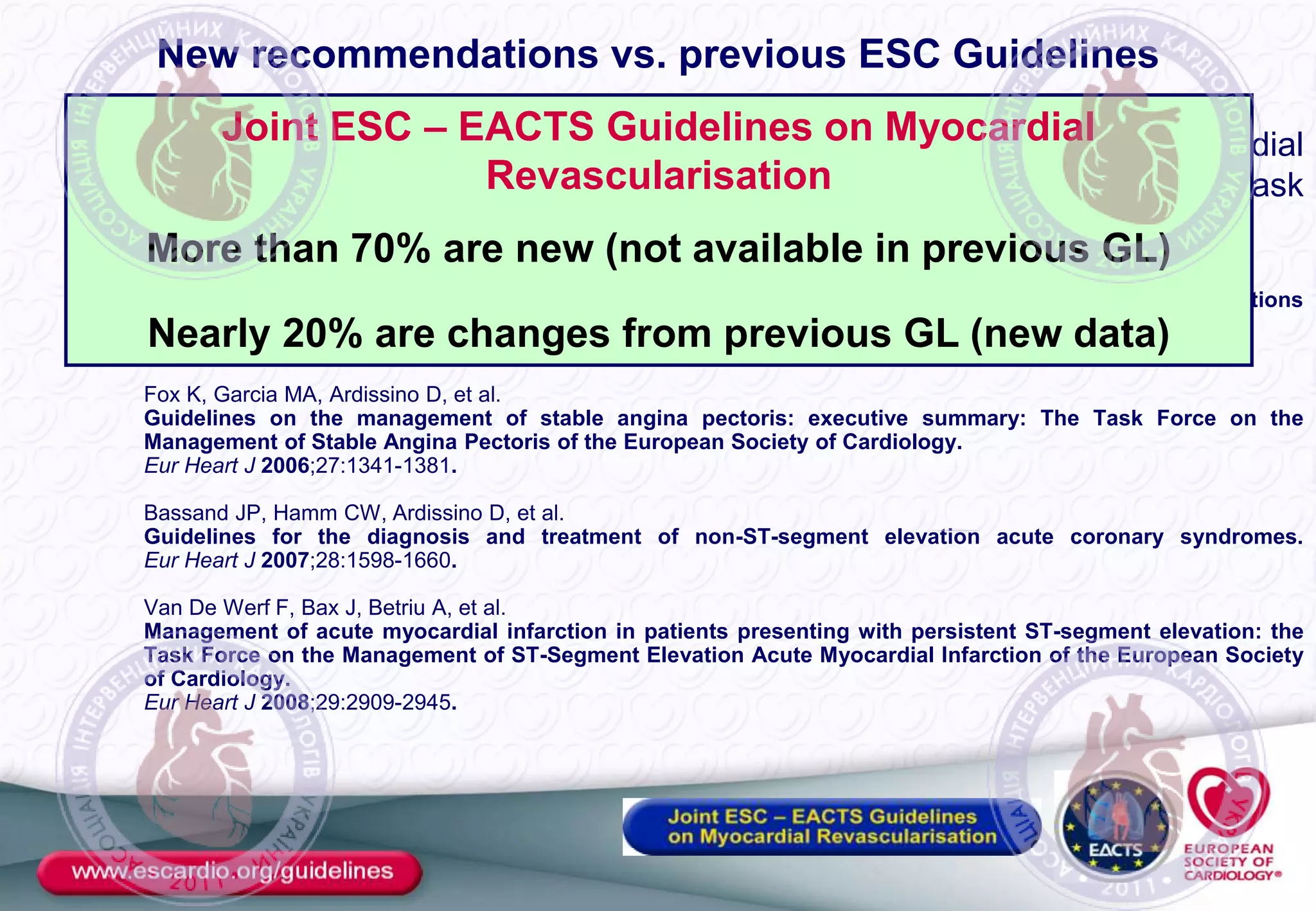 Current Guidelines of Myocardial Revascularisation Patients with Stable ...