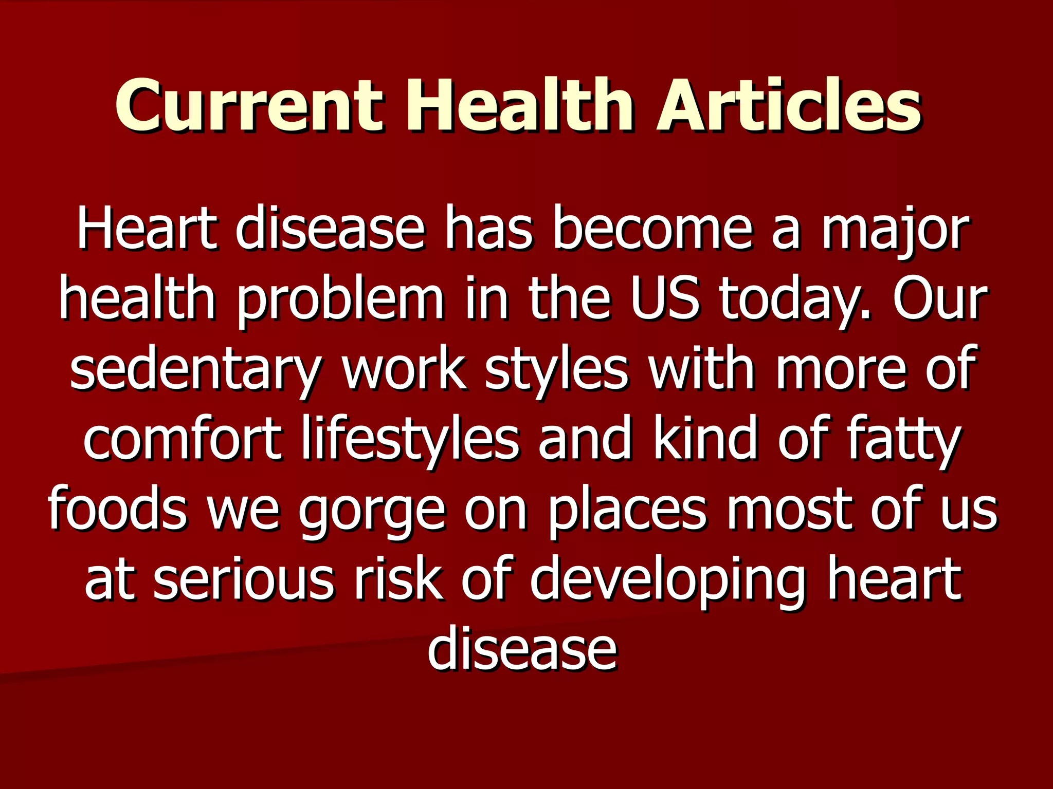 Current health articles | PPT