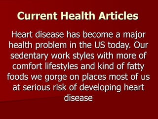 Current health articles | PPT