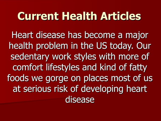 Current health articles | PPT