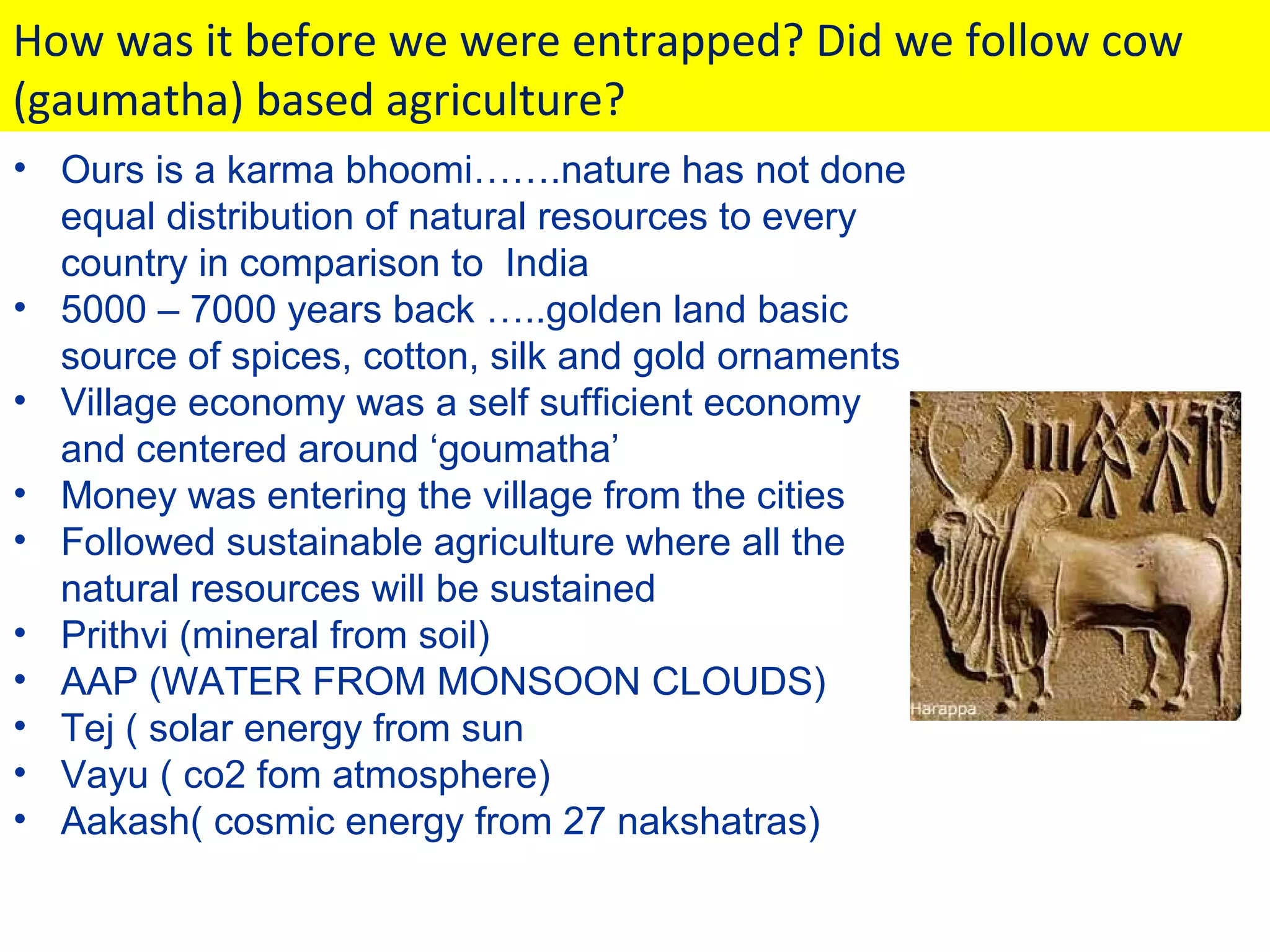 Current Indian agriculture scenario and importance of cow based farming ...