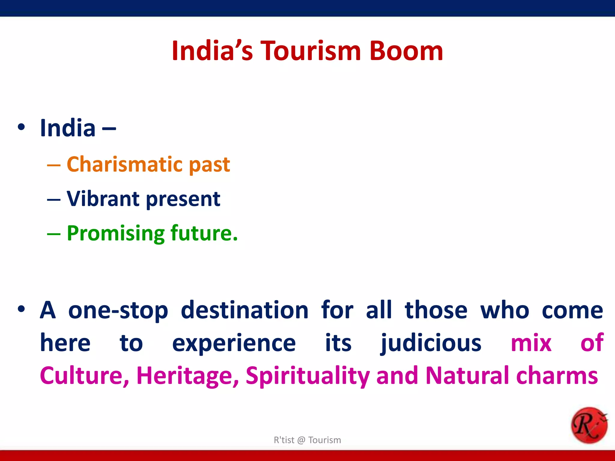 Current initiatives in indian tourism | PPTX