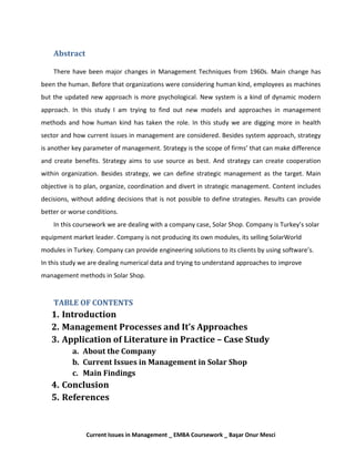Current issues in management | PDF