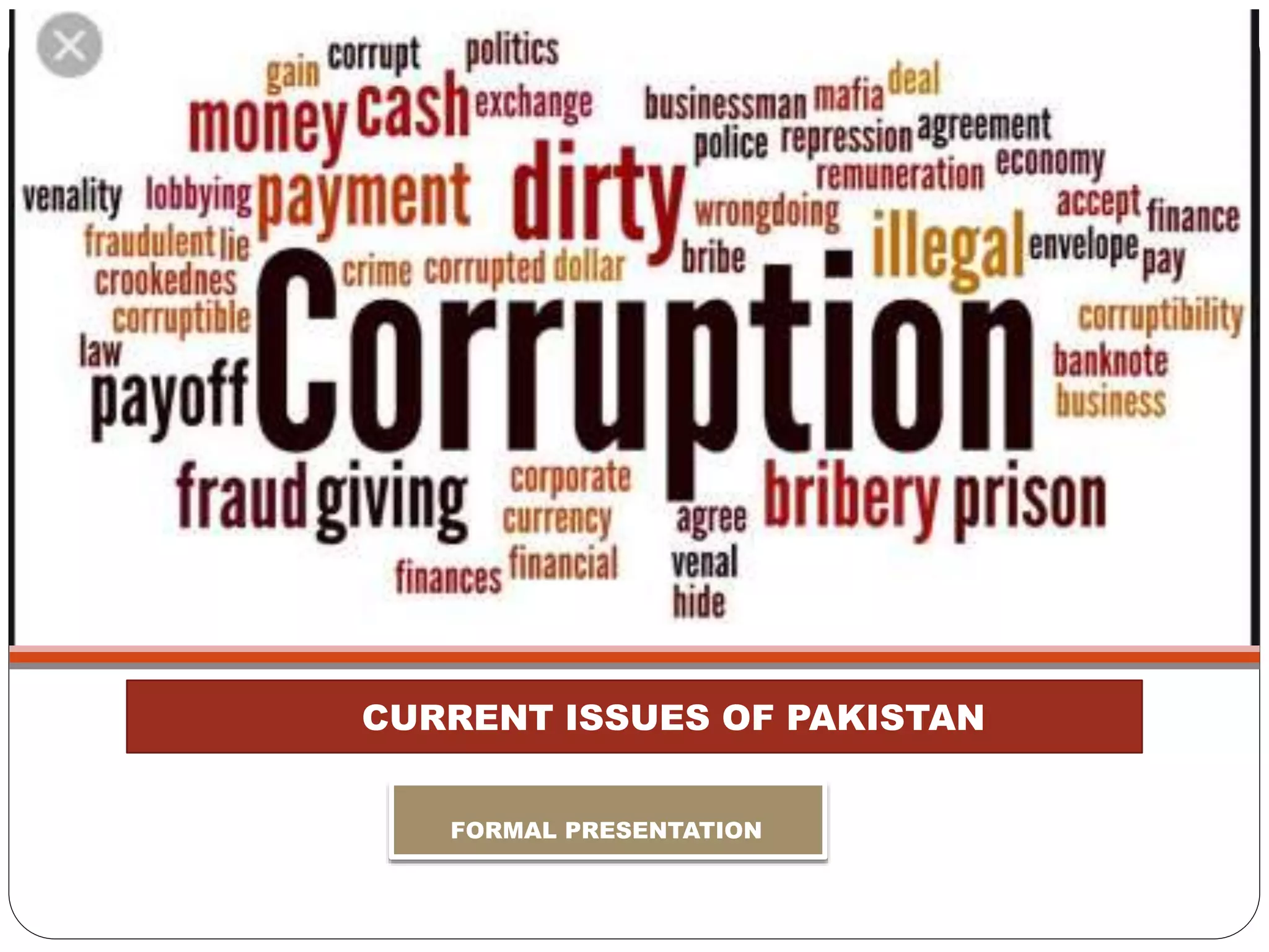 Current issues of pakistan | PPTX