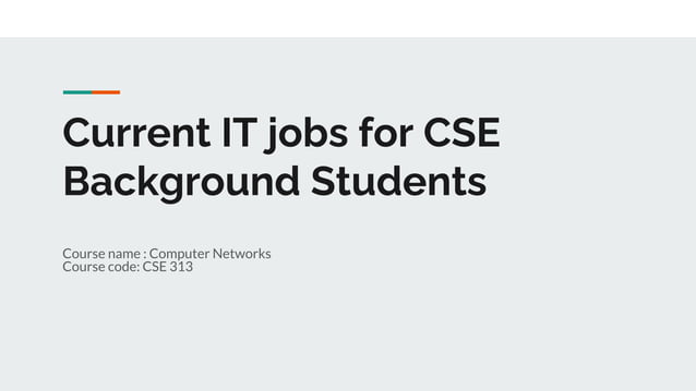 Current IT jobs for CSE Background Students.pptx