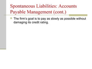Current Liabilities Management | PPT