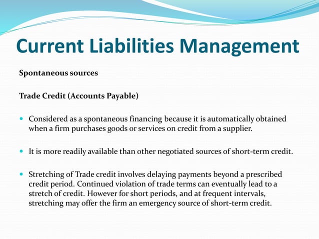 Current liabilities management | PPT