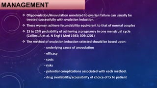 Current Management of Anovulatory Infertility | PPTX