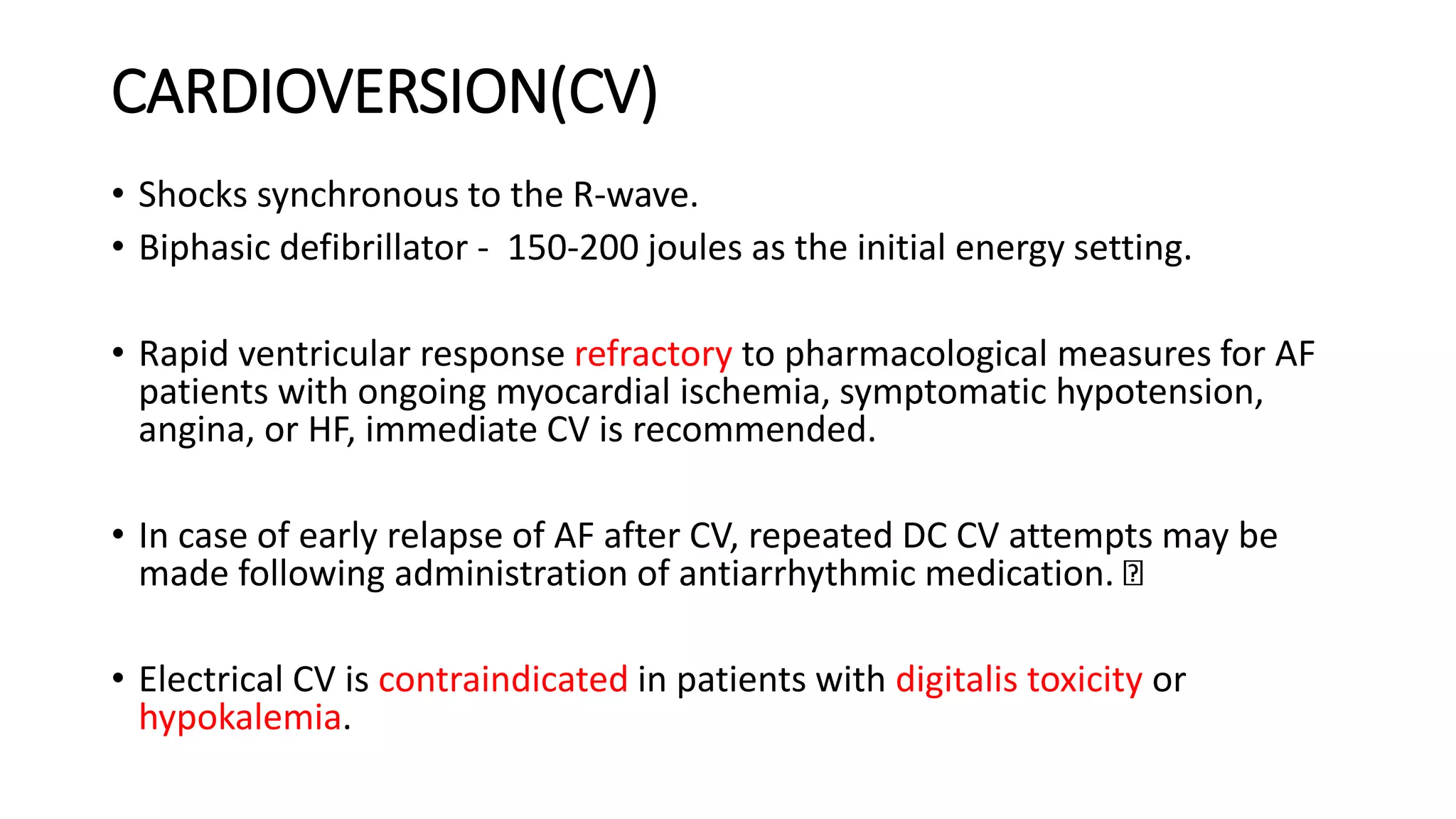 Current management of atrial fibrillation | PPTX