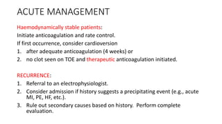 Current management of atrial fibrillation | PPTX