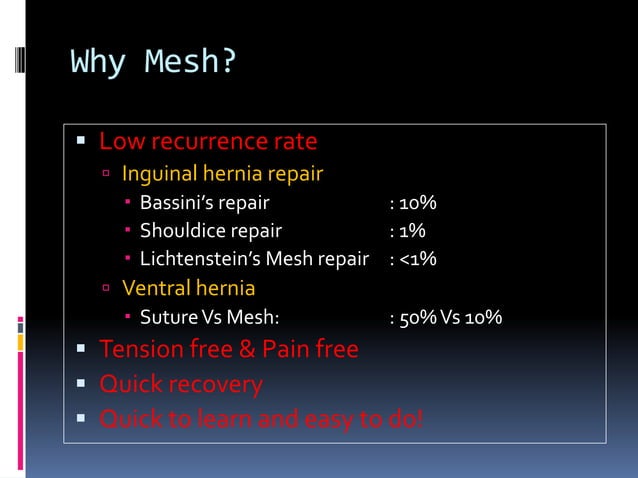 Current management of incisional hernia | PPTX