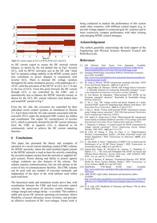 Current matching control system for multi-terminal dc transmission to integrate offshore wind ...