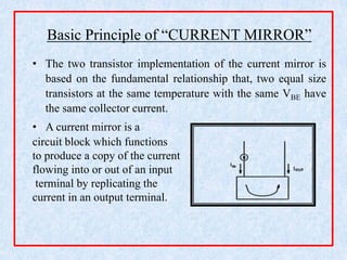 Current mirror-A constant current circuit | PDF