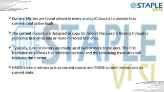 CURRENT MIRROR STP VLSI in analog layout | PPTX