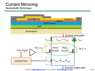 Current Monitoring for Power GaN Transistors-SenseGaN Technique | PDF