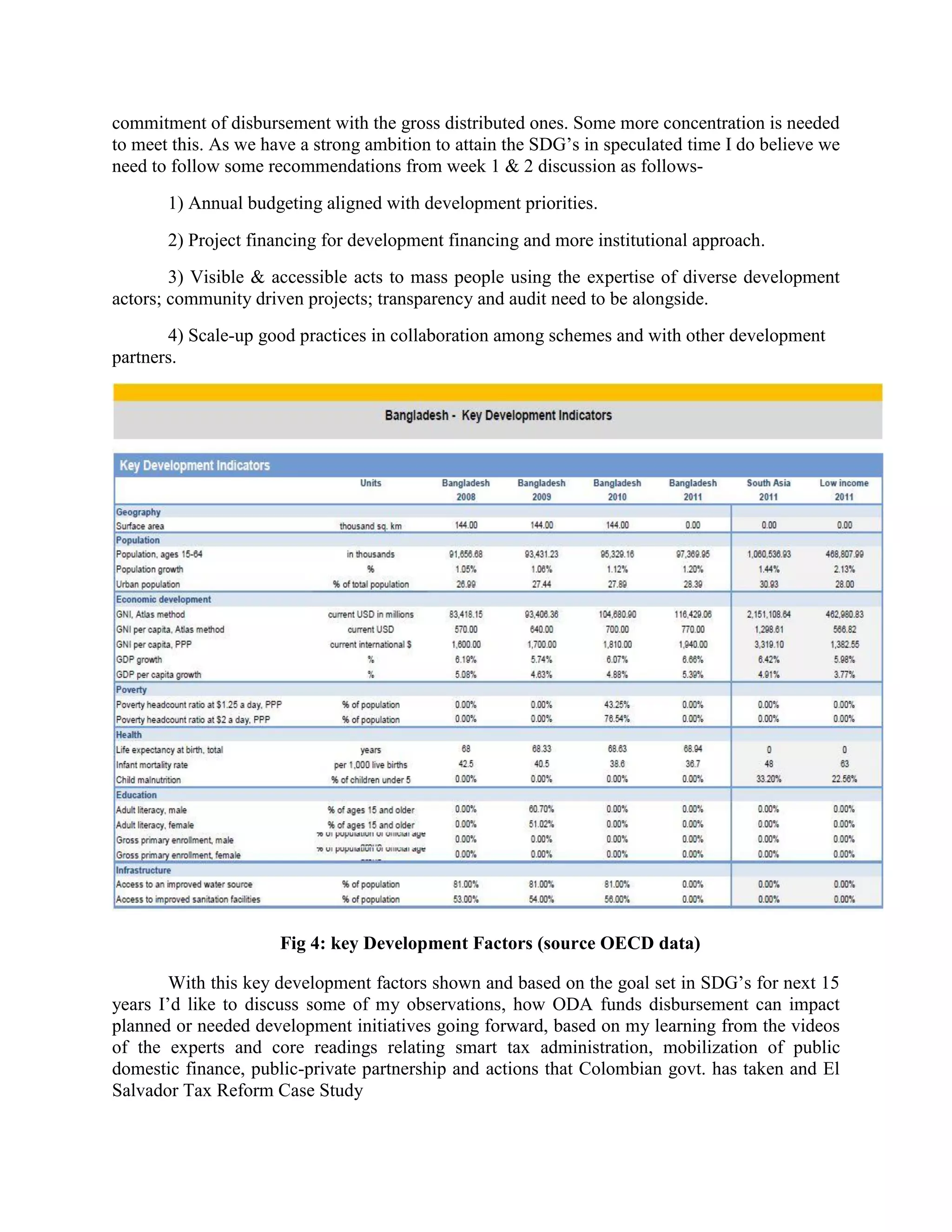 Current oda allocation across sectors in bangladesh and effective ...