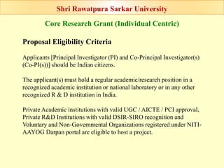 Current opening project, SRU Raipur.ppt