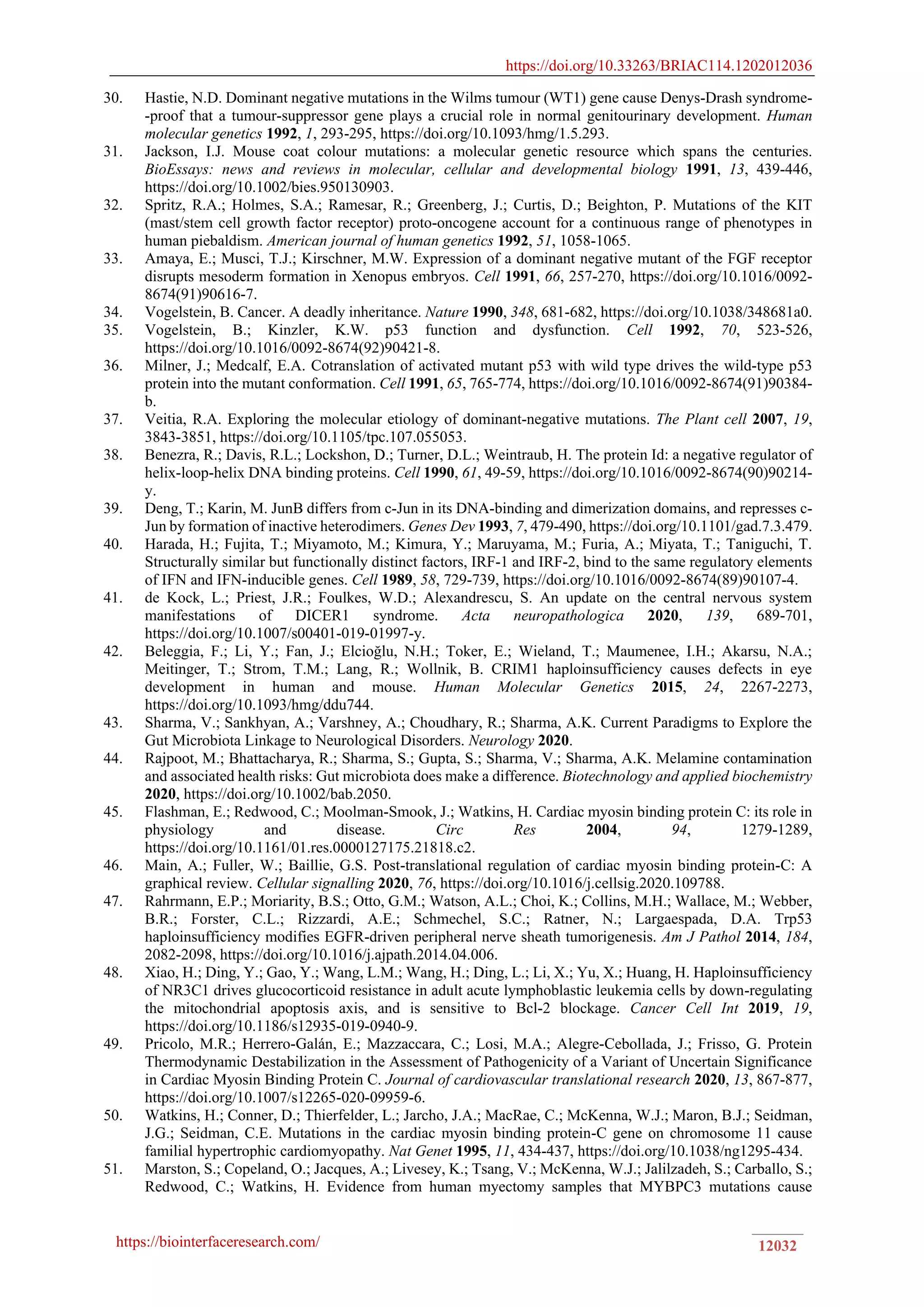 Current Perspective on Dominant Negative Mutations: Trends, Scope and ...
