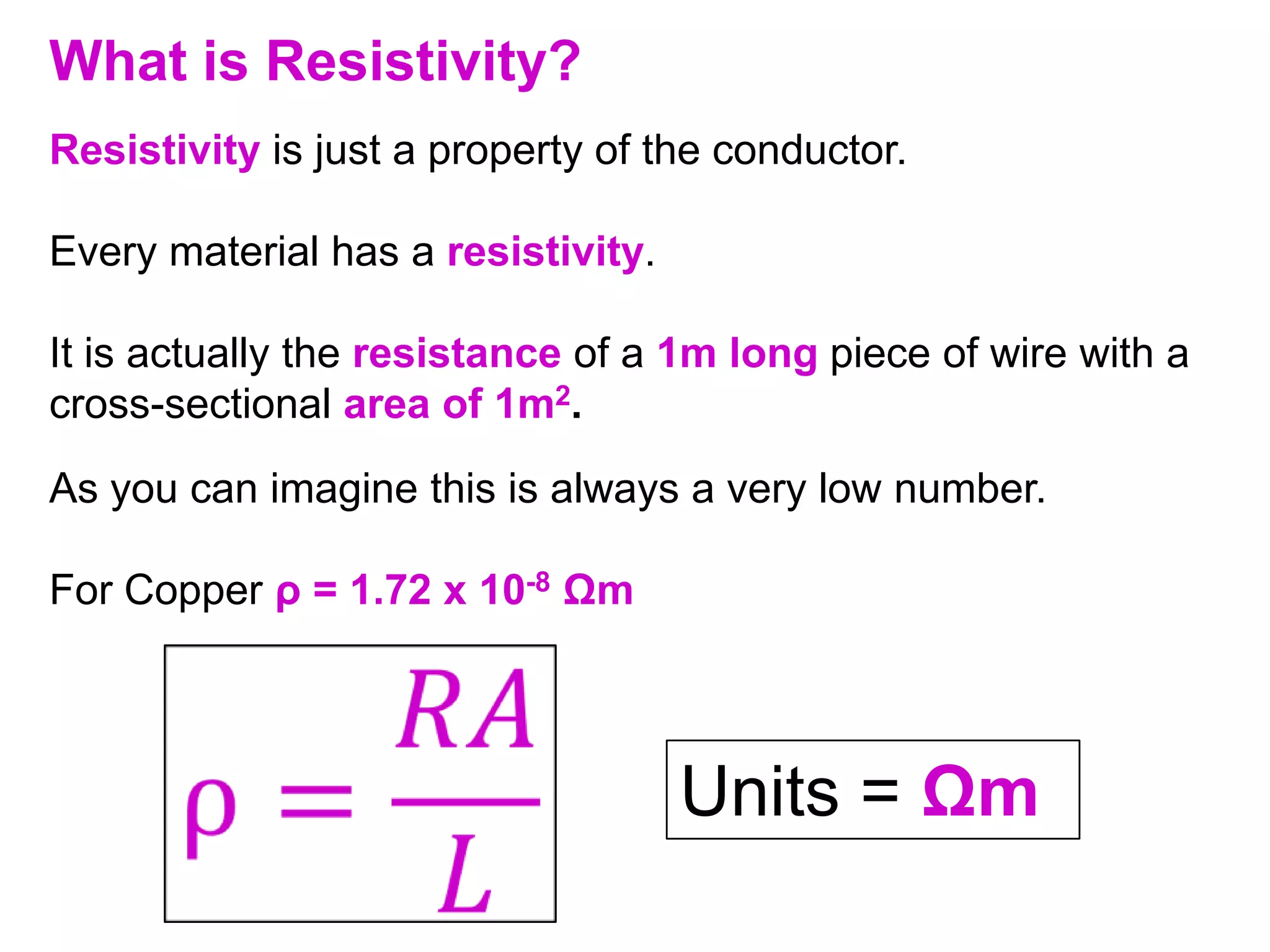 5.1 - Potential Difference, Current & Resistance | PPTX