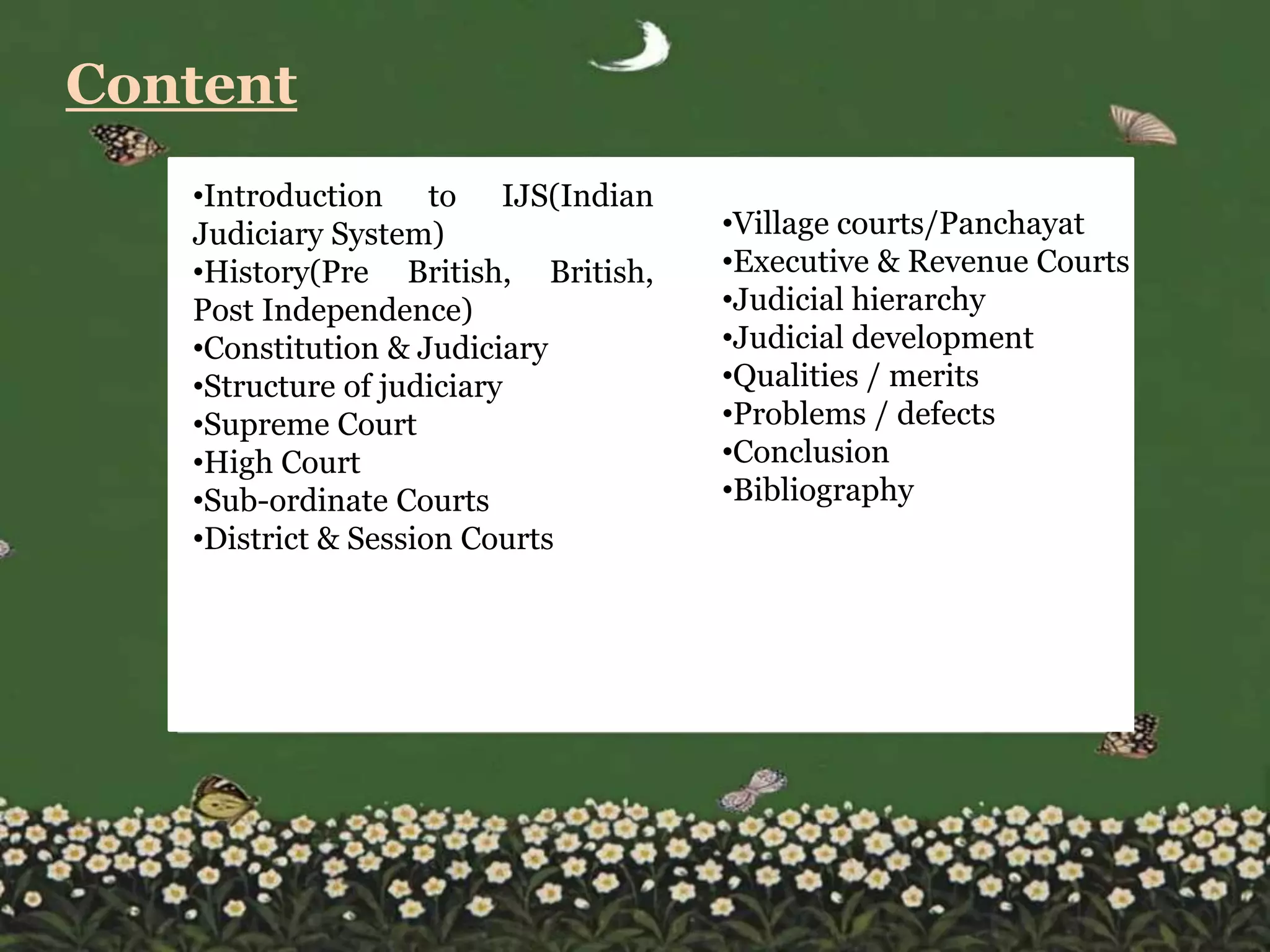 Indian Judiciary(Judicial System of India) | PPTX