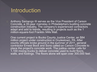 Current Projects at Carson Concrete | PPTX | Civil Engineering Industry ...