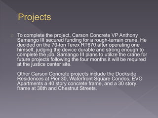 Current Projects at Carson Concrete | PPTX | Civil Engineering Industry ...