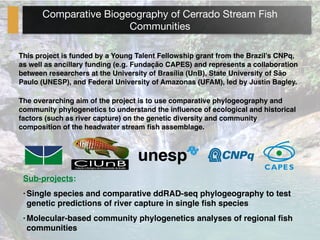 Project Overview: Comparative Phylogeography and Phylogenetic Community ...