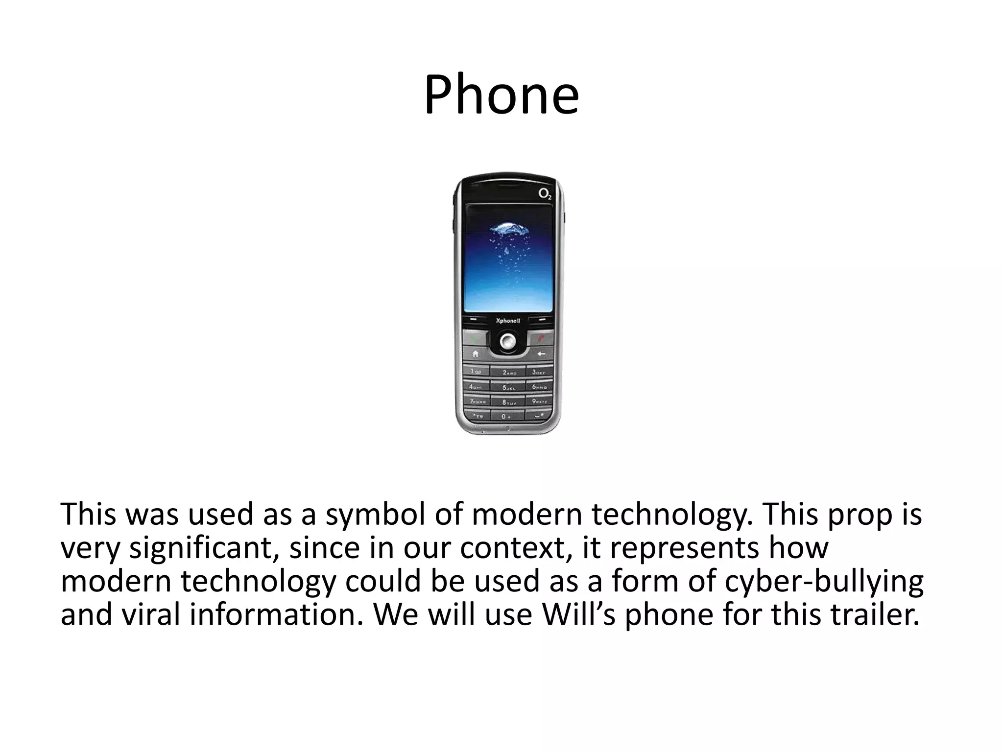 Current prop list for filming | PPTX