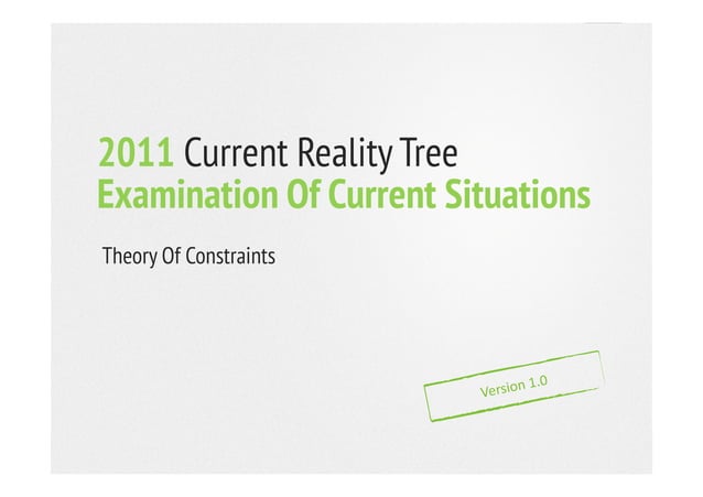 Current Reality Tree | PPT