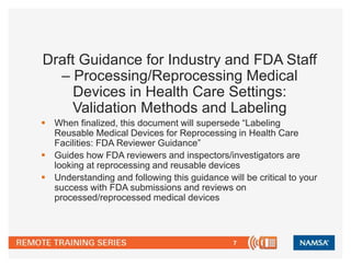Current Regulatory Thinking In Reprocessing | PPTX